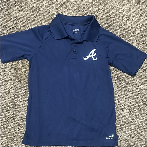 bcg | Shirts & Tops | Bcg Navy Kids Polo Shirt Atlanta Braves | Poshmark